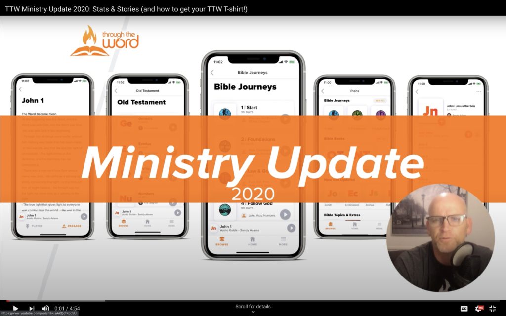 TTW T-shirts, Ministry Update, & Donation Match! | Through the Word
